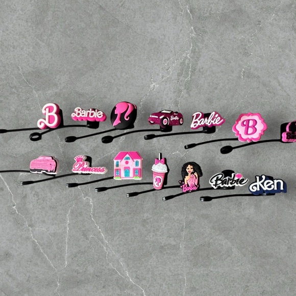 Accessories | Barbie Straw Topper Fit Stanley Bottles Lot Of 14 | Poshmark